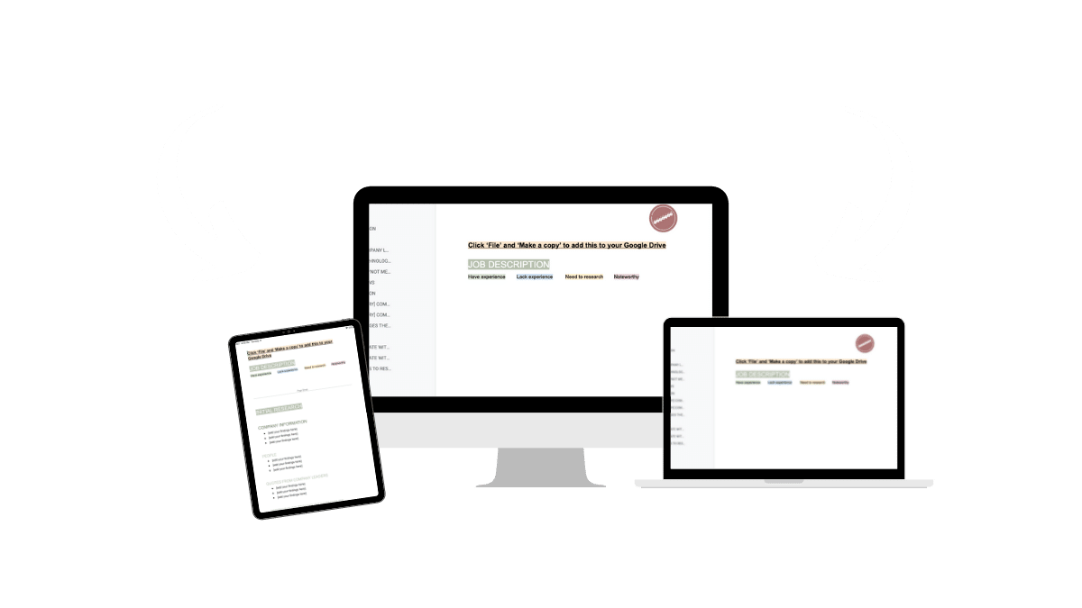 Job Research Template | The Career Upgrade